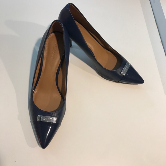 Coach | Shoes | Coach Navy Blue Heels | Poshmark